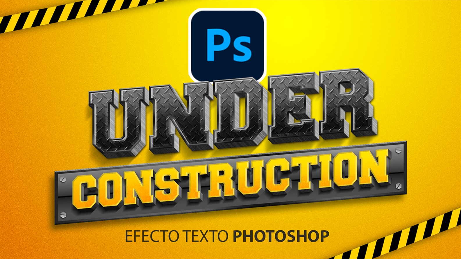 3d Construction Photoshop Text Effect Aprende Facil 3d-construction-photoshop-text-effect-aprende-facil