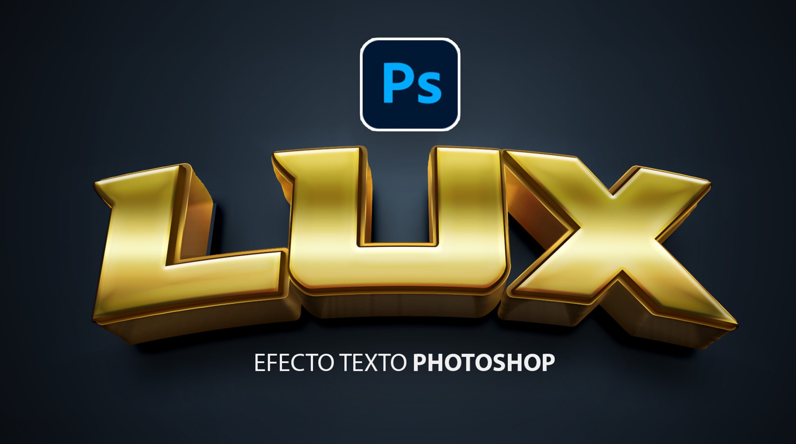 3D Golden Photoshop Letters Aprende Facil