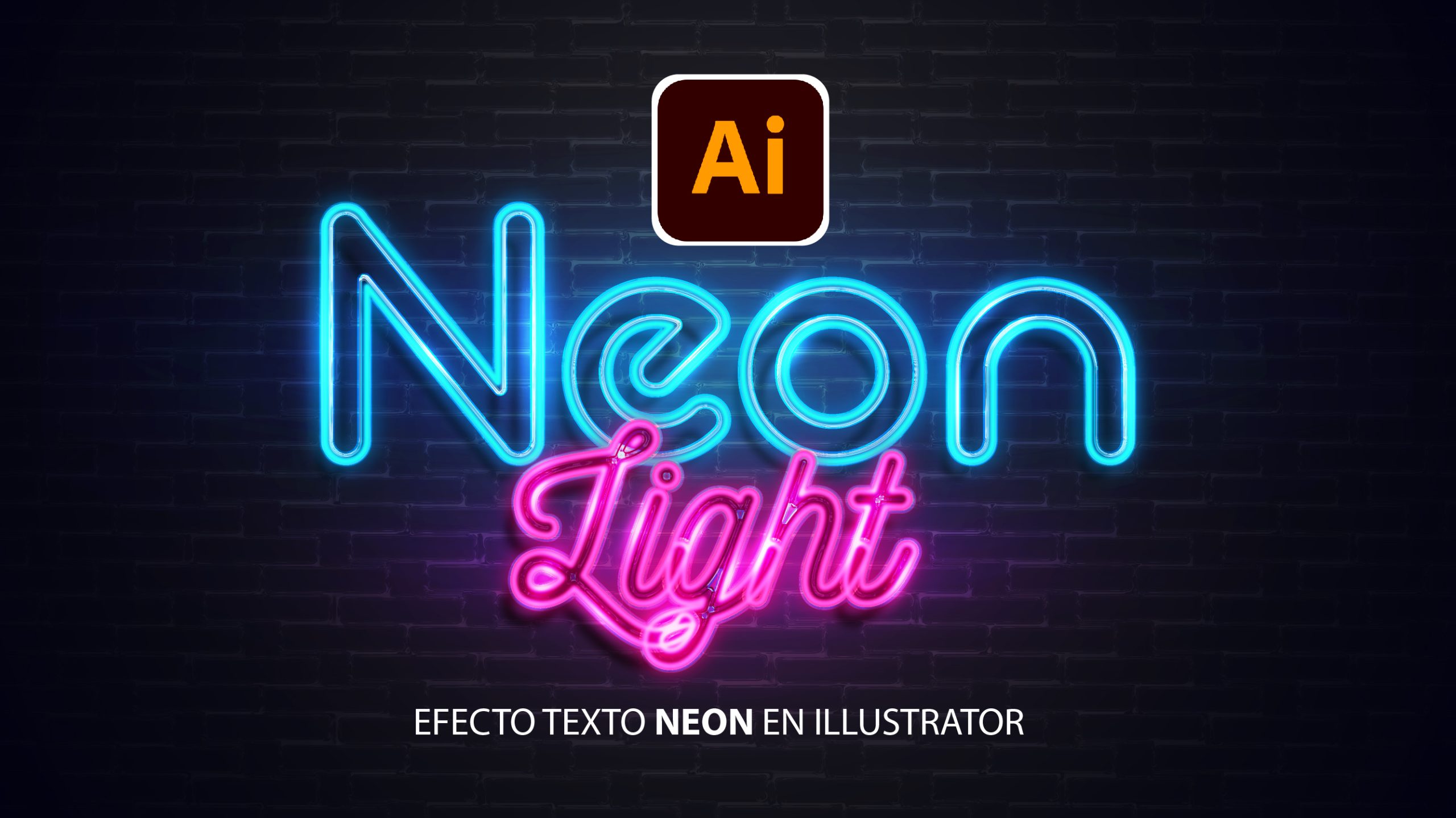 Efecto texto neon en illustrator - Aprende Facil